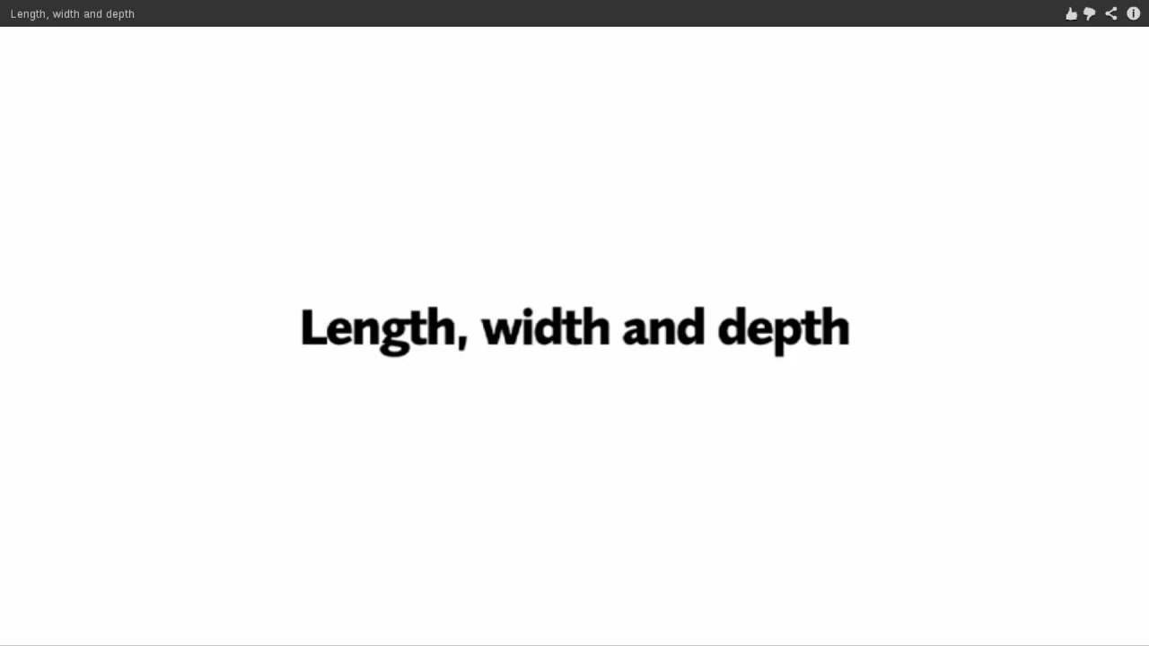 Length Width And Depth YouTube Length Width And Depth YouTube