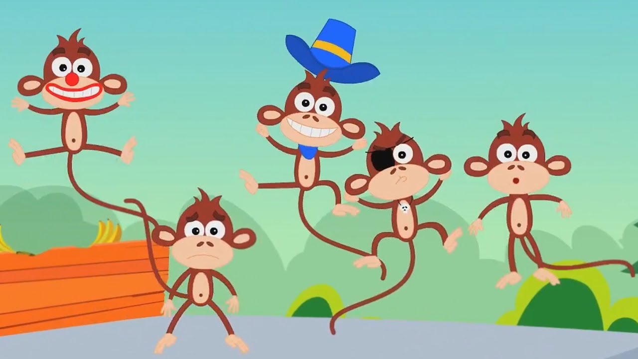 Five Little Monkeys | Kids rhymes | Nursery Rhymes | Songs For Children ...