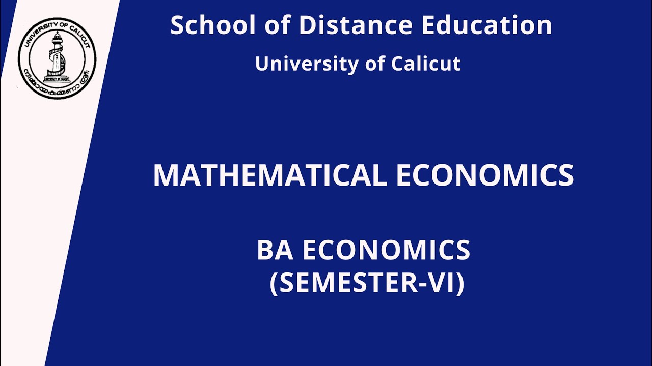 MATHEMATICAL ECONOMICS YouTube mathematical-economics-youtube