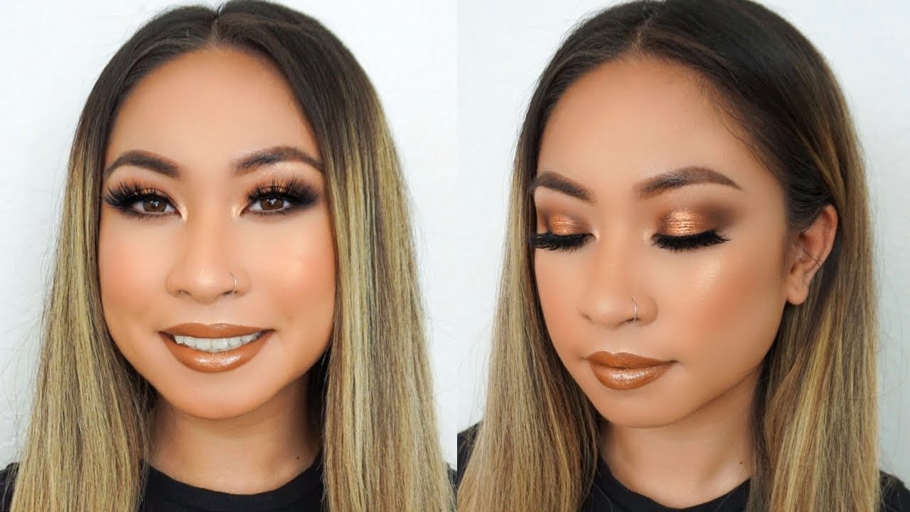 Client Makeup Tutorial Bronzy Makeup - YouTube