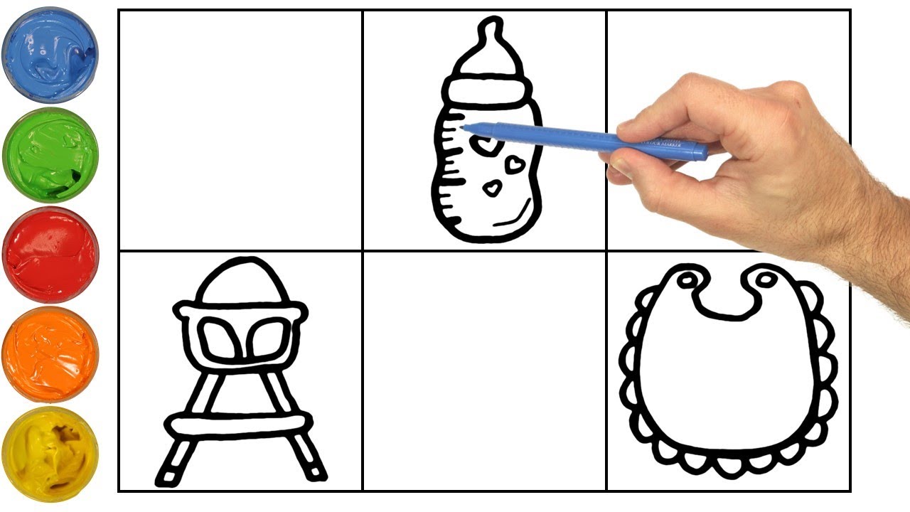 Color and Learn BABY ACCESSORIES | Drawing, Painting & Coloring for ...