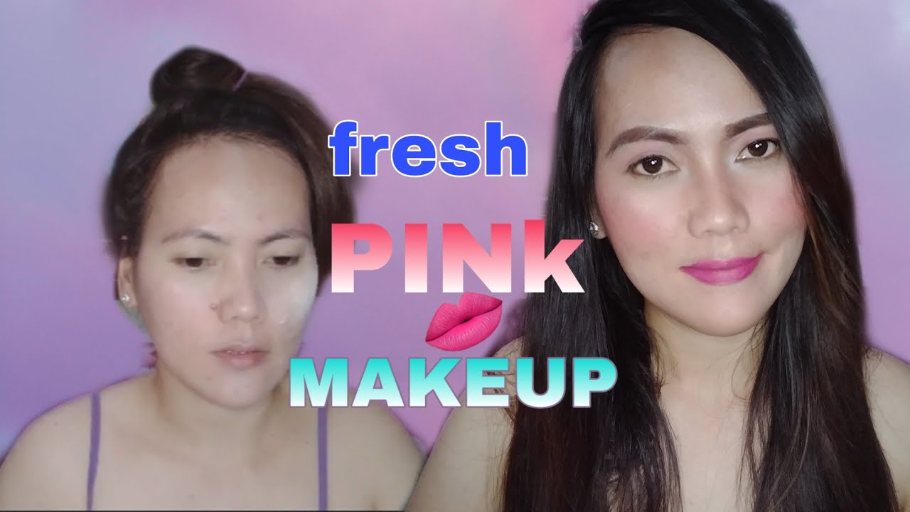 How to make | makeup fresh pink |💎rowena beauty blog - YouTube