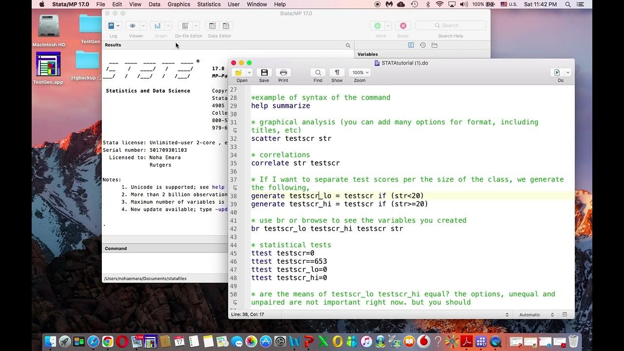 Stata Tutorial - Part 1 - YouTube