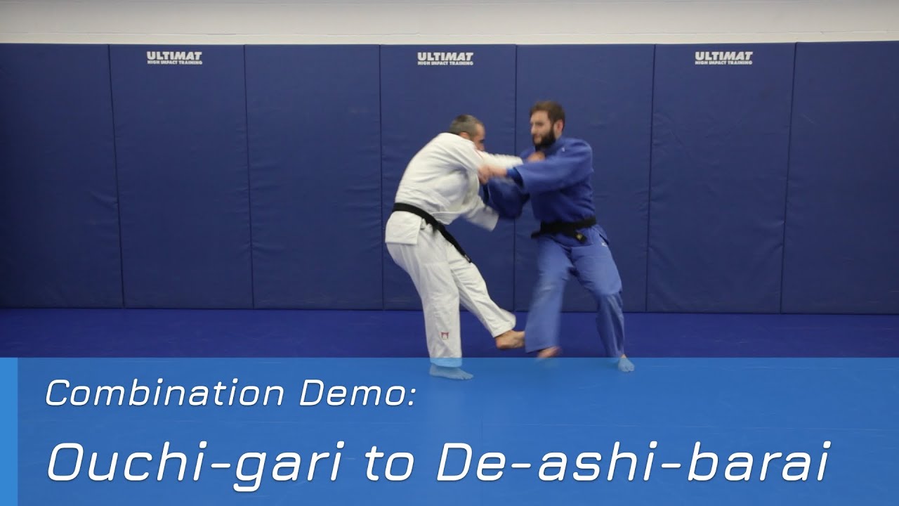 Ouchi-gari to De-ashi-barai - Combination demo - YouTube