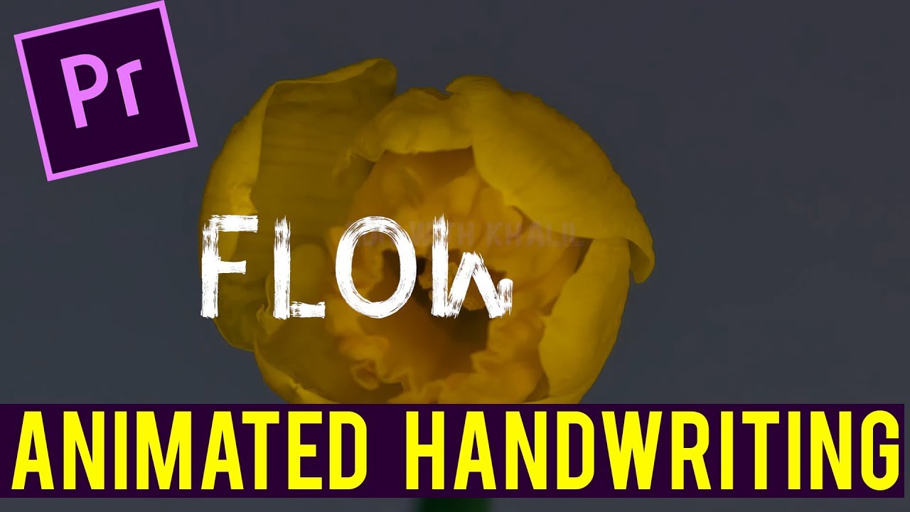 How to make animated HandWrite Text Adobe Premiere Write On Effect ...