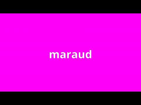 what is the meaning of maraud. - YouTube
