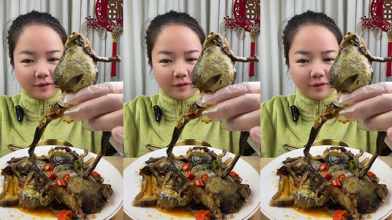 Farmed Frog，Asmr Mukbang Chinese Food Eating Challenge - YouTube