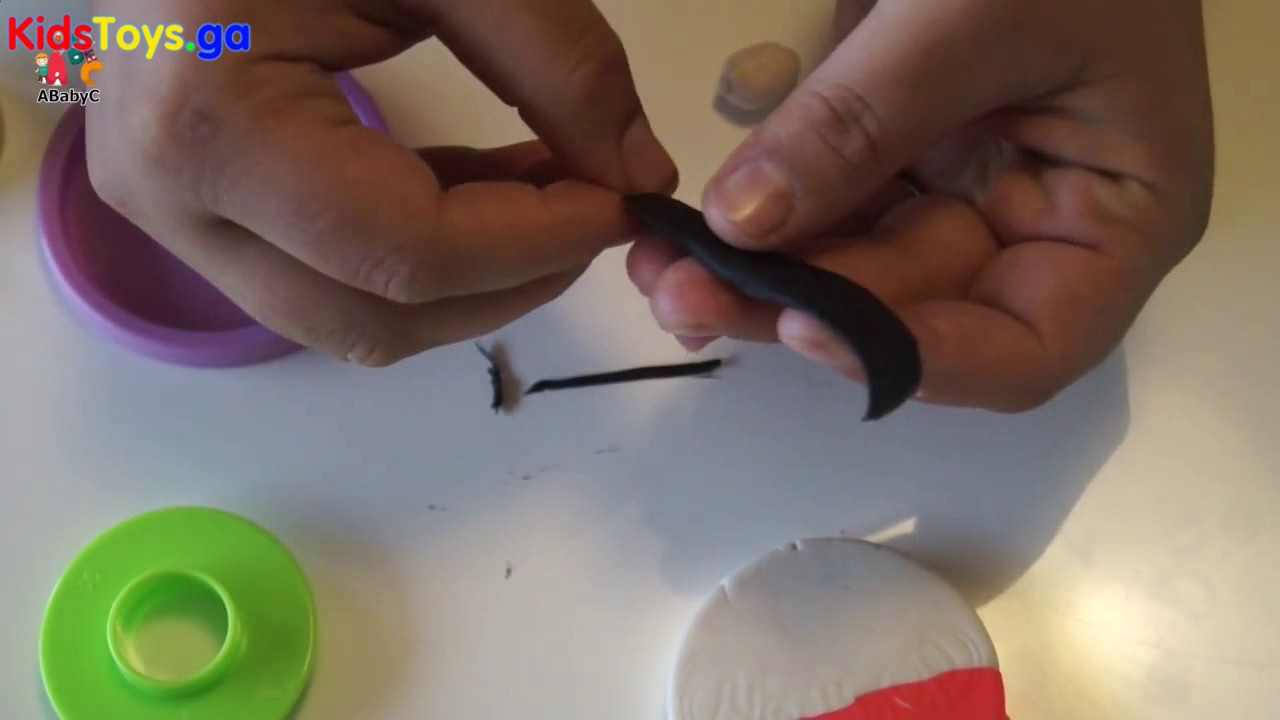 How to make Pokemon Ball with playdoh - Play-Doh creation - Fun with ...