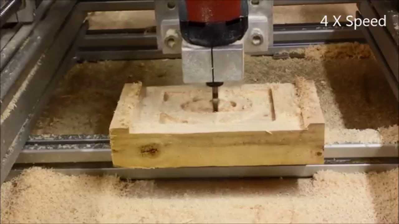 Routing 3D Head Part 1 Roughing Cut by our CNC Hobby Router Machine ...