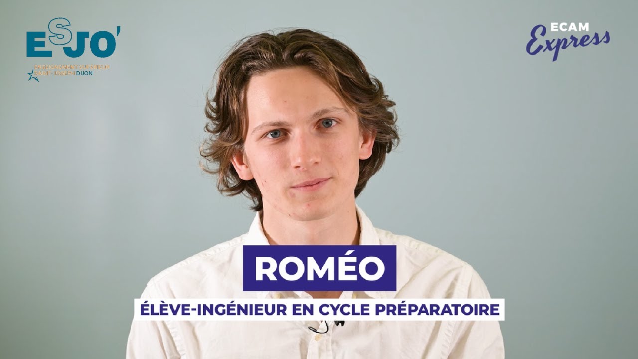Roméo, élève en cycle préparatoire ECAM Arts et Métiers à l'ESJO à ...
