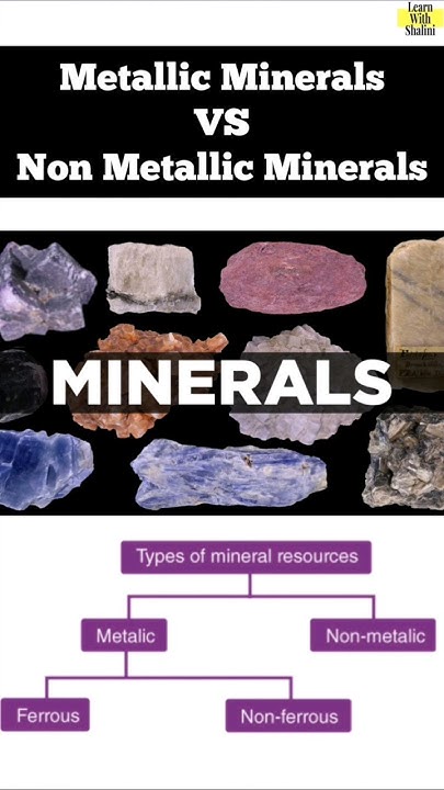 Difference between Metallic and Non Metallic Minerals #shorts #upsc # ...