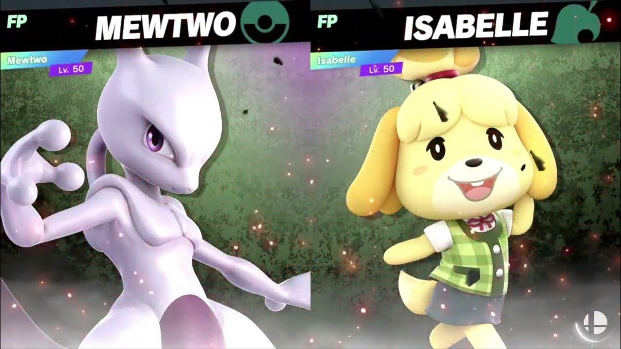 Super Smash Bros Ultimate Amiibo Fights – 6pm Poll Mewtwo vs Isabelle - YouTube