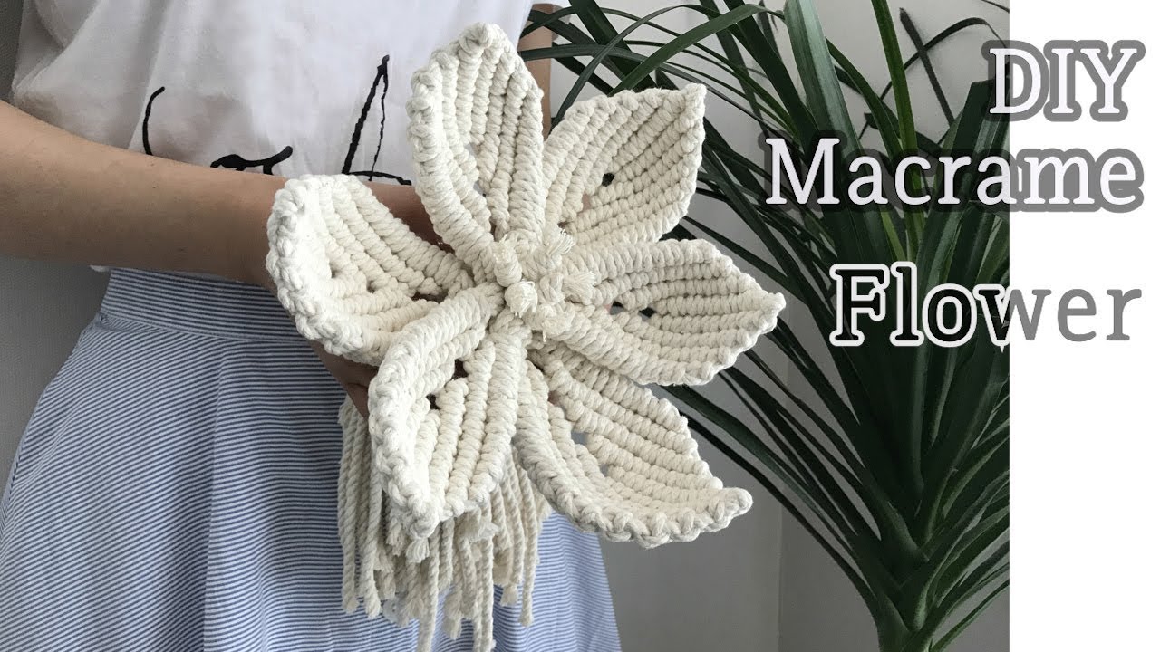 DIY Macrame Flower For Wedding / 마크라메 꽃 - YouTube