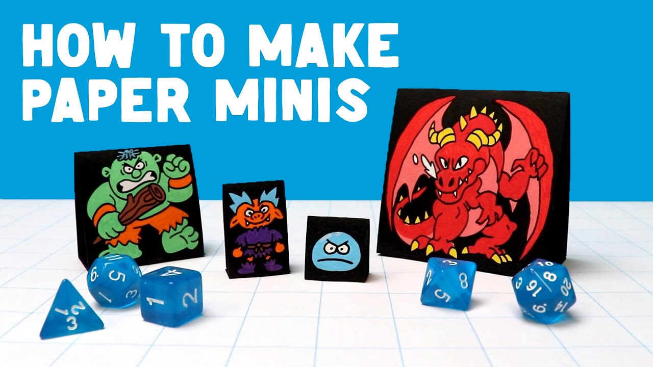 How To Make Paper Miniature Monsters! - YouTube