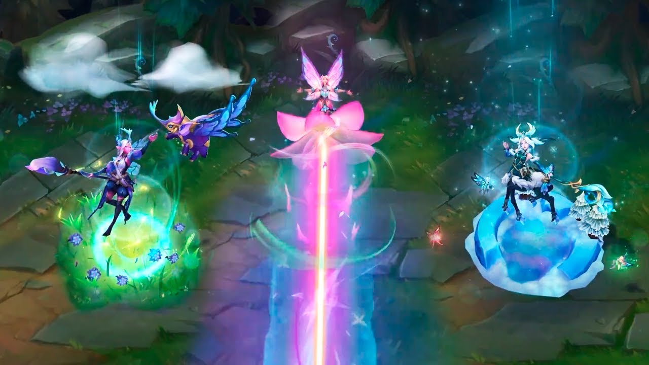New Faerie Court Skins Lux Lillia Soraka And Tristana Skin Preview League Of Legends Youtube
