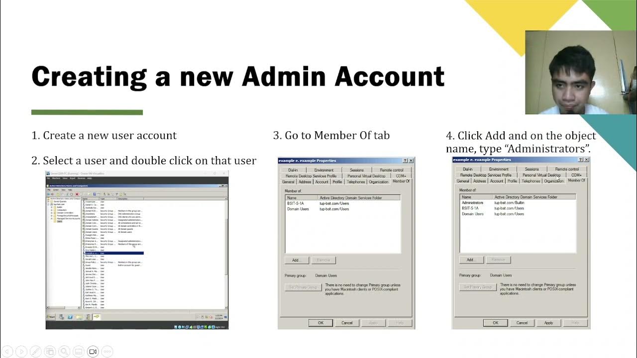 Creating Users on Active Directory on Windows Server 2008 - YouTube