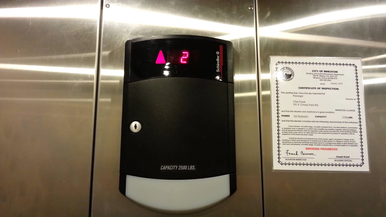 Low-Pitched Schindler HT Hydraulic Elevator @ Ultra Foods, Wheaton, IL ...