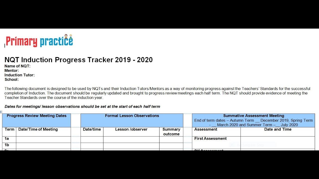 Primary school NQT...Introducing the paperwork - Your Induction File ...