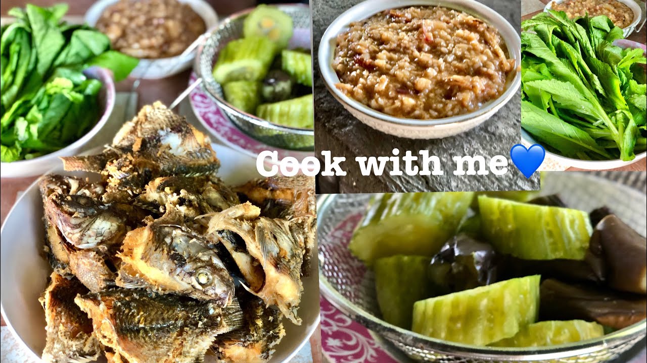 Cook with me/ fried tilapia, burong kapampangan, nilangang ampalaya at ...