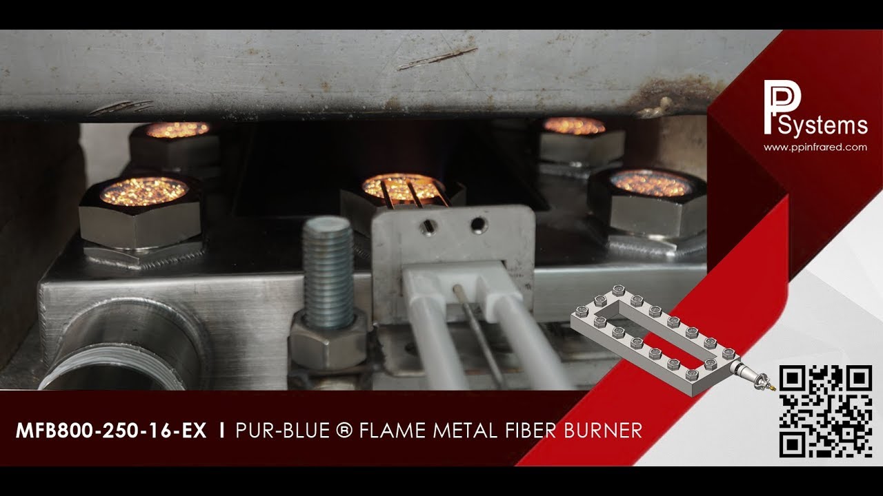 PUR-BLUE ® FLAME l Rectangle Metal Fiber Burner MFB800-250-16-EX l PP ...