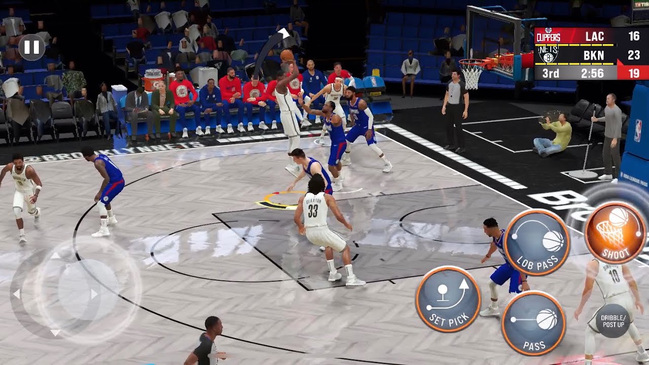 NBA 2K23 mobile on iPhone XR: Los Angeles Clippers vs Brooklyn Nets ...