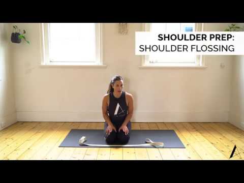 Yoga Tutorial - Shoulder Prep (Shoulder Flossing with Strap) - YouTube