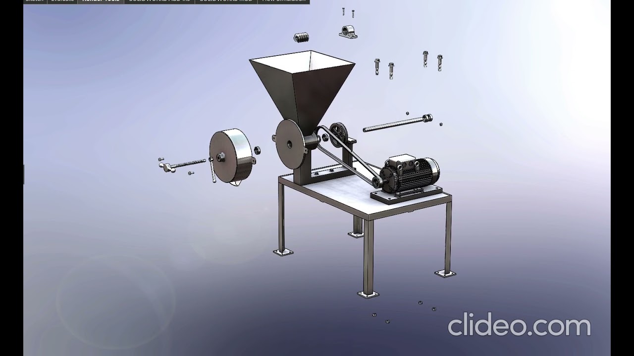 Exploded View Of Pepper Grinding Machine - YouTube