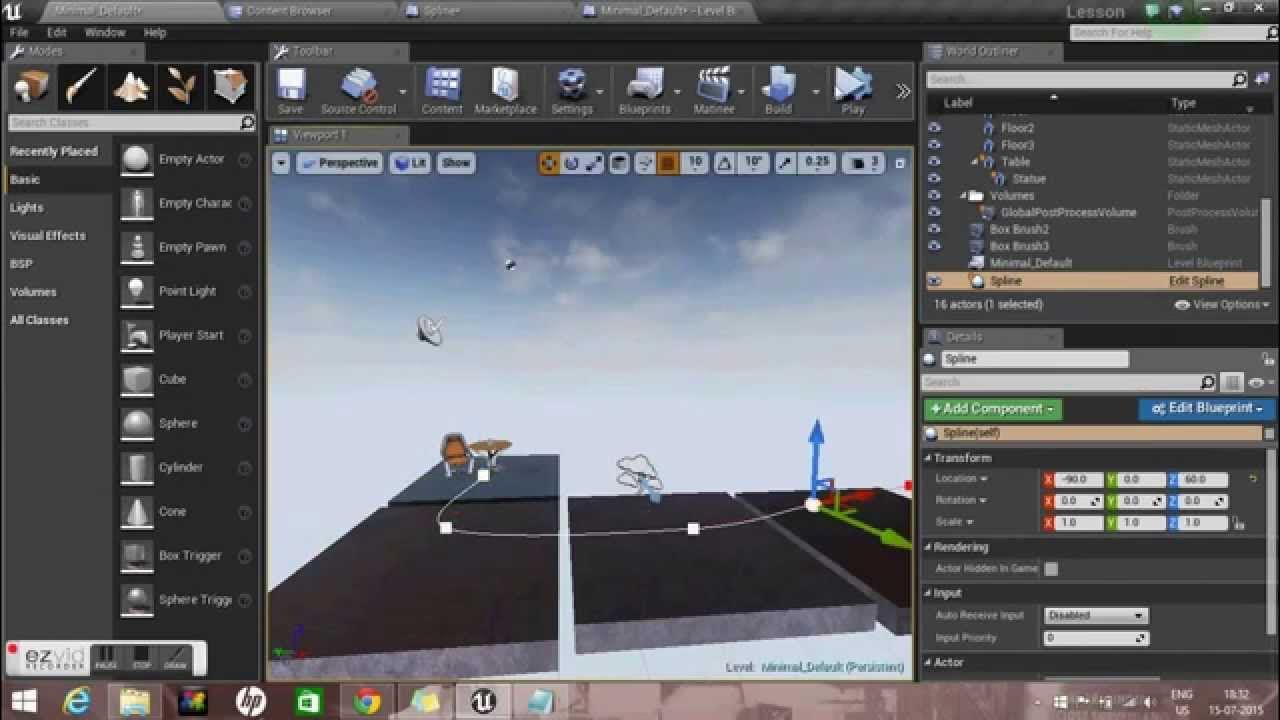 ITween and Spline for Unreal(UE4)-Moving Actor along Spline path - YouTube