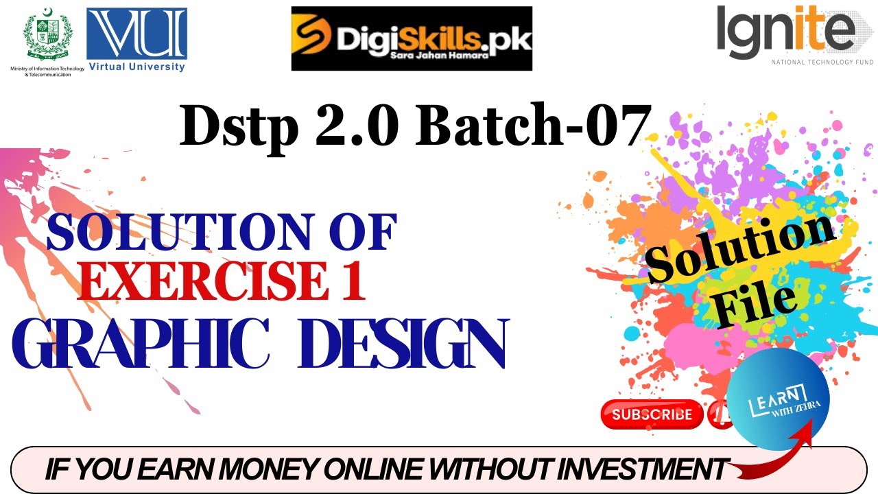 Graphic designing Exercise 1 Batch 7 Digiskills | dstp 2.0 batch 07 ...
