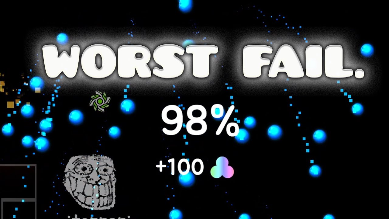 The Worst Fail in Geometry Dash History (Acheron 98%) - YouTube