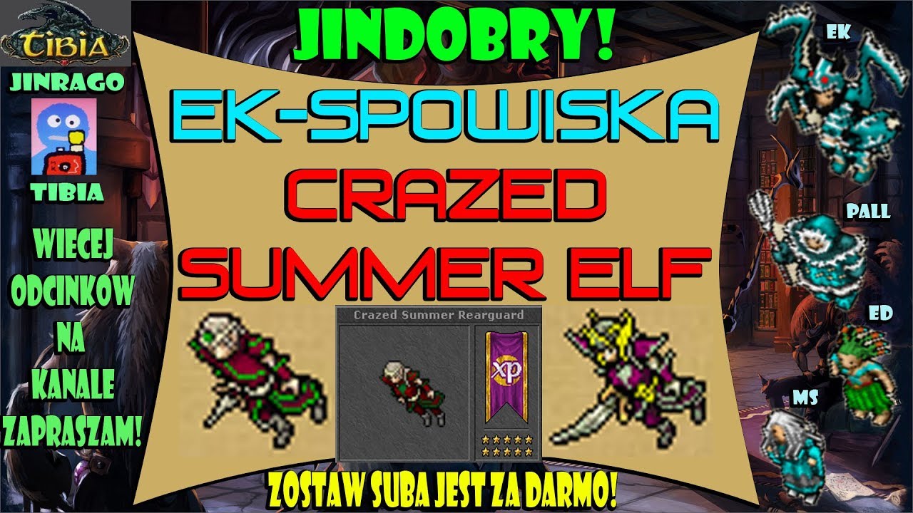 Tibia - Summer Elf Solo 1 Prey 4,1-6,2kk/h 473lvl EK-spowiska - YouTube