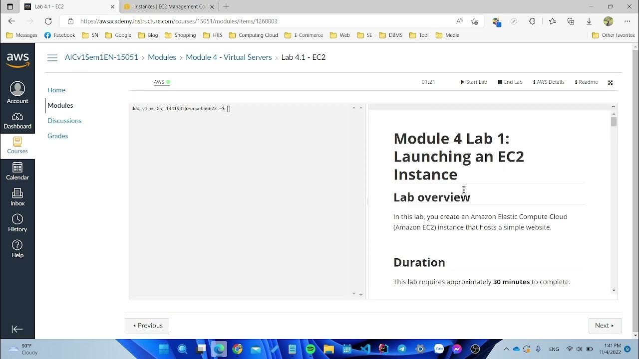Lab 4.1 - EC2 | Module 4 - Virtual Servers | Cloud Computing - YouTube