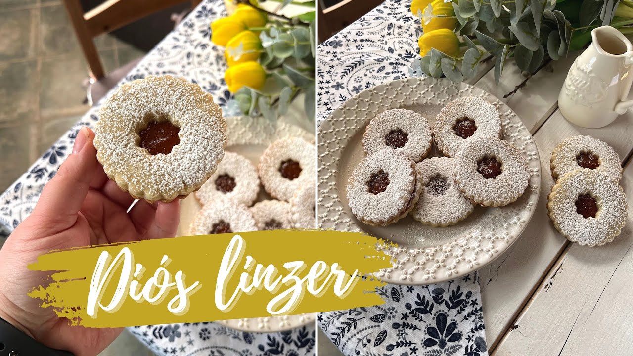 Diós linzer recept 🌼💛 - YouTube