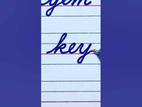 key - Cursive Writing Words a to z | Two small letters | English ...
