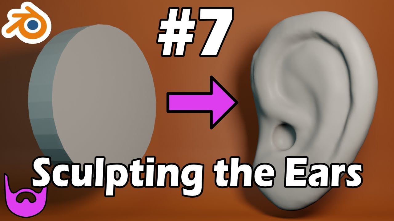 Sculpting The Ears Blender 28 Character Creation Course Part 7 Youtube