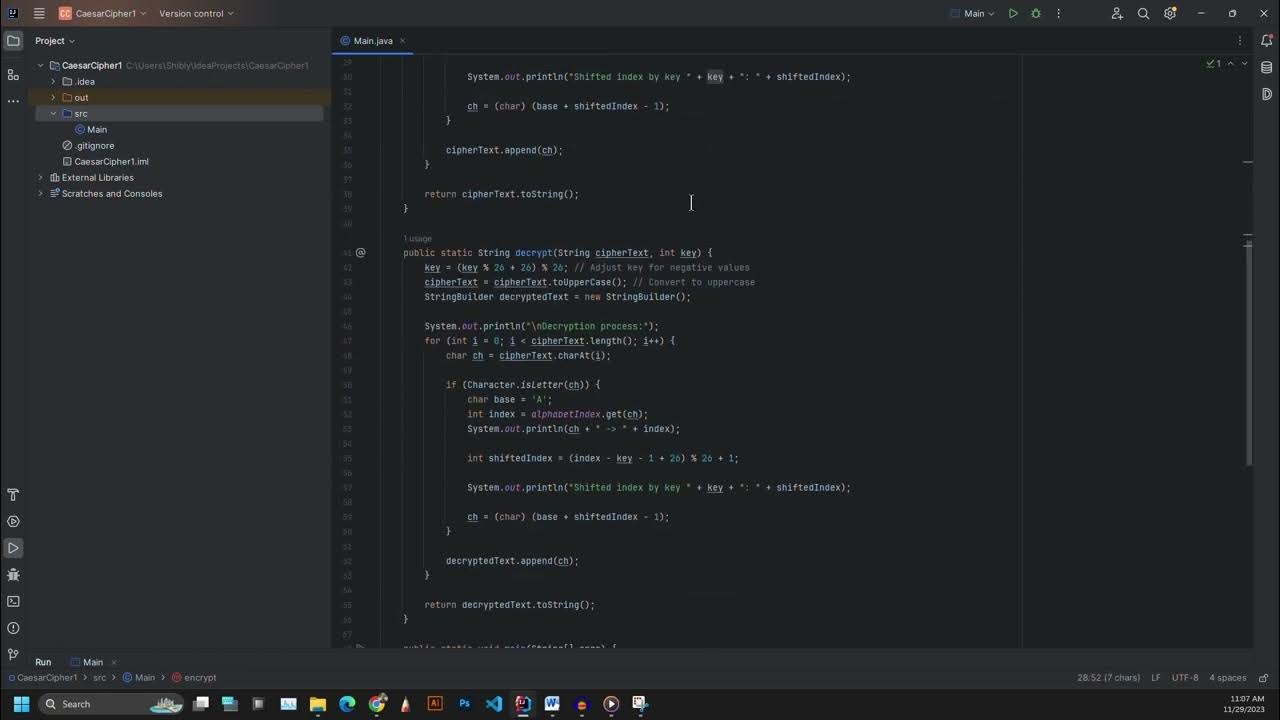 Caesar Cipher Encryption and Decryption | Java Programming - YouTube