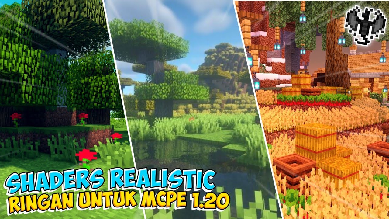 MANTAPZ | TOP BEST SHADERS MCPE 1.19 & 1.20 REALISTIC TERBAIK RINGAN NO ...