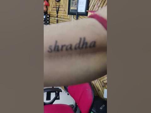 Letter tattoo on biceps #tattoo #art #viral - YouTube