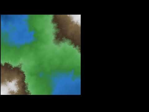 Diamond Square Procedural Map Generation [with gradient height colors] [4K] - YouTube