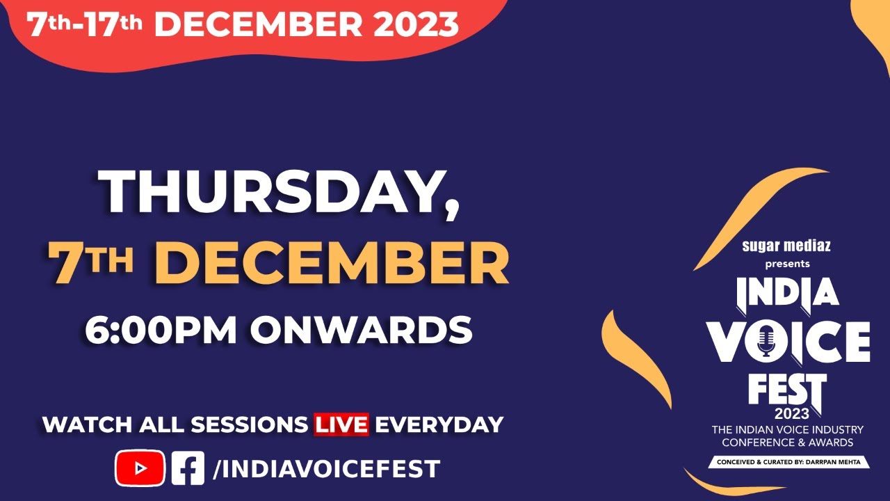 7th December 2023-India Voice Fest 2023 - YouTube
