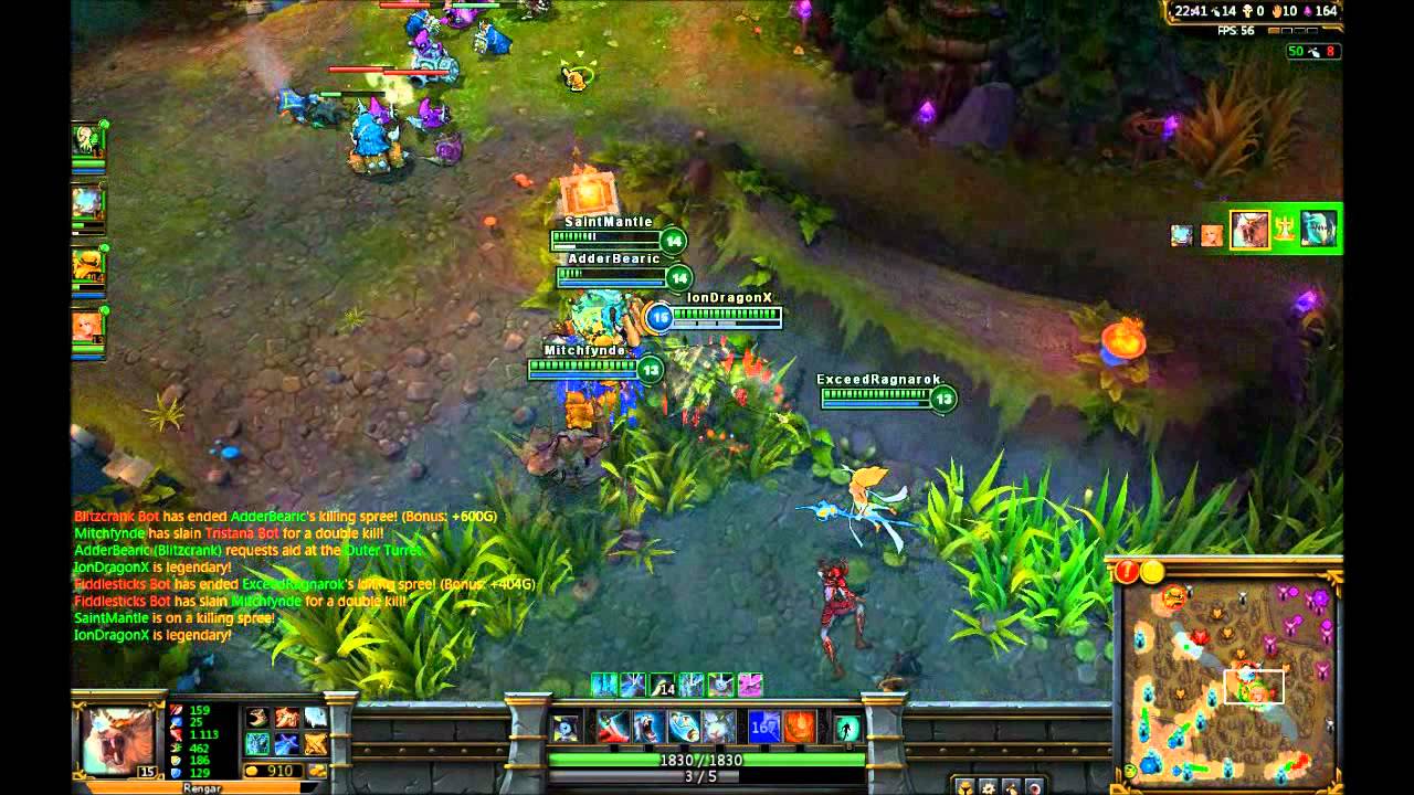 LoL- Bot Game #219 Rengar w/ crew - YouTube