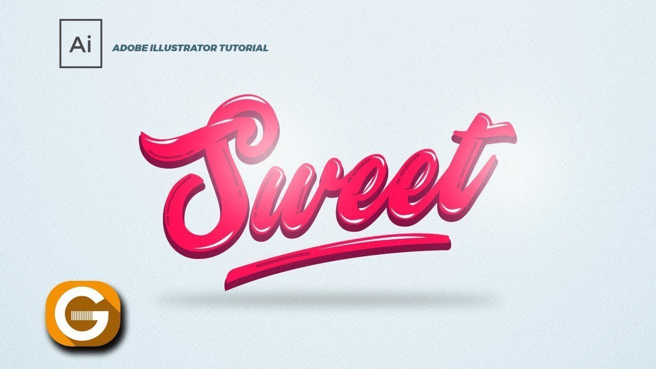 Illustrator Tutorial Tipografía Personalizada Sweet Custom Typography Sweet Youtube