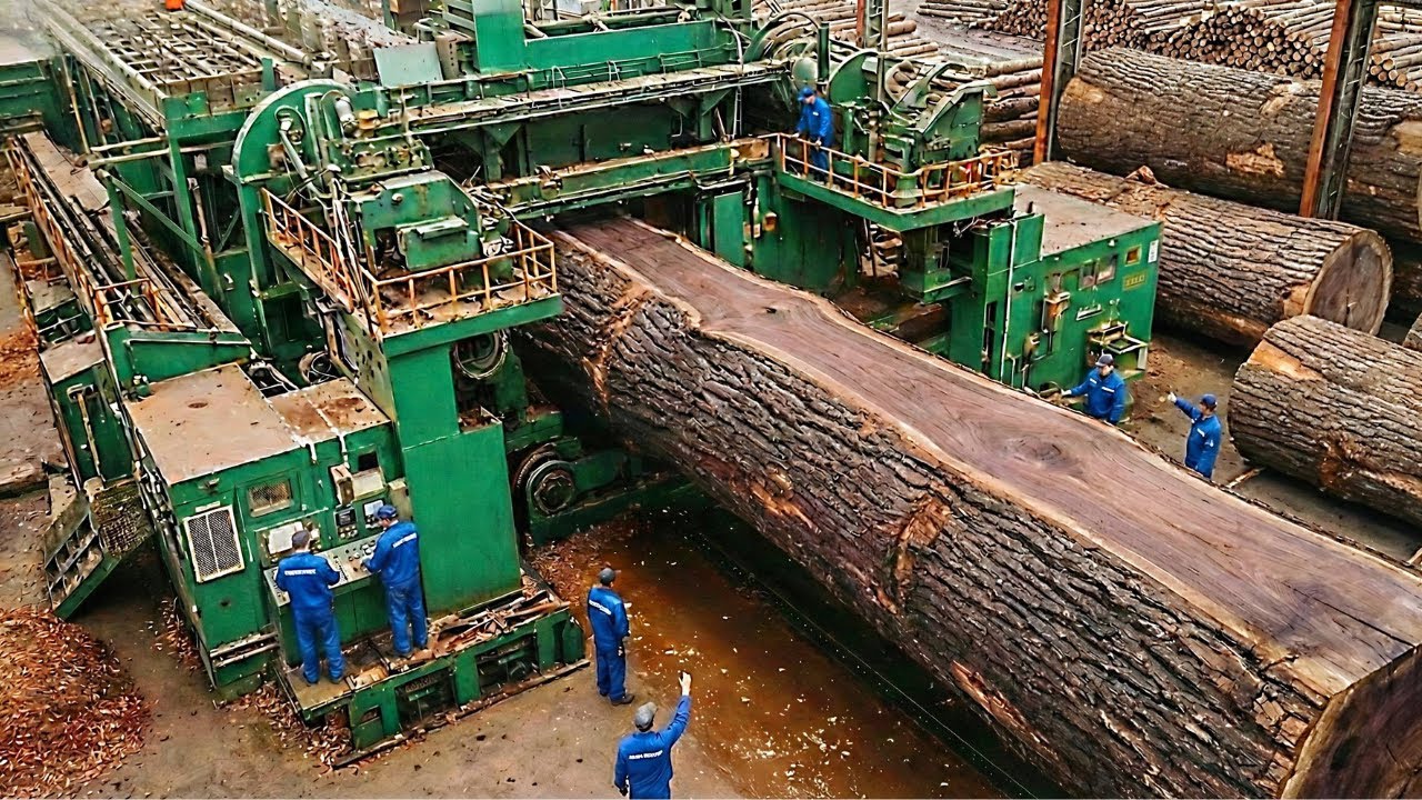 Inside the TITAN FACTORY: Processing Giant BLACK WALNUT (Billion-Dollar ...