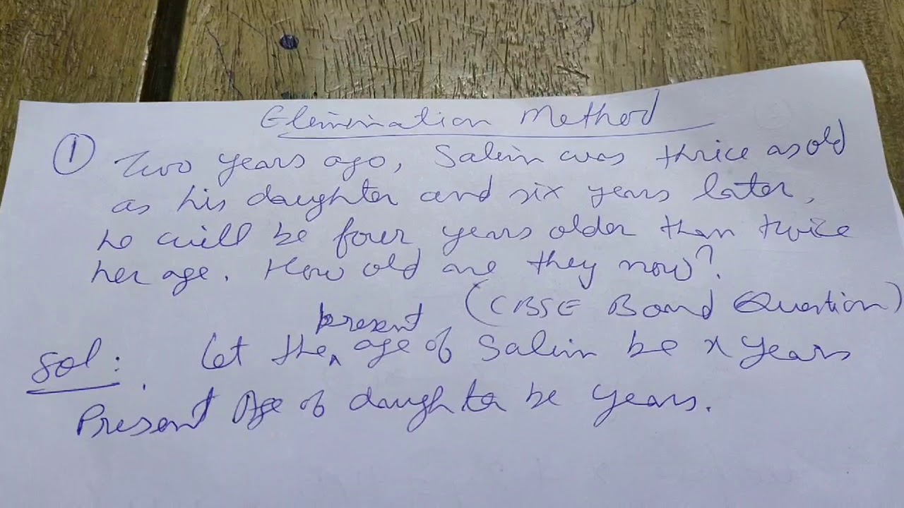 Elimination Method Word Problems X Ch 3 Part1 YouTube elimination-method-word-problems-x-ch-3-part1-youtube