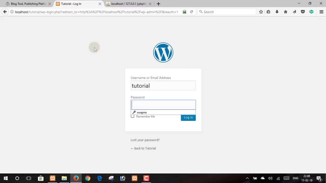 Wordpress Setup On Localhost Youtube