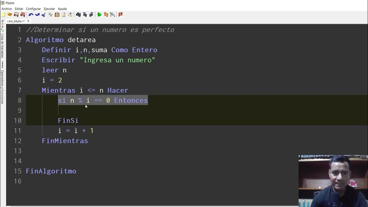 Algoritmo para saber si un numero es perfecto en pseint - YouTube