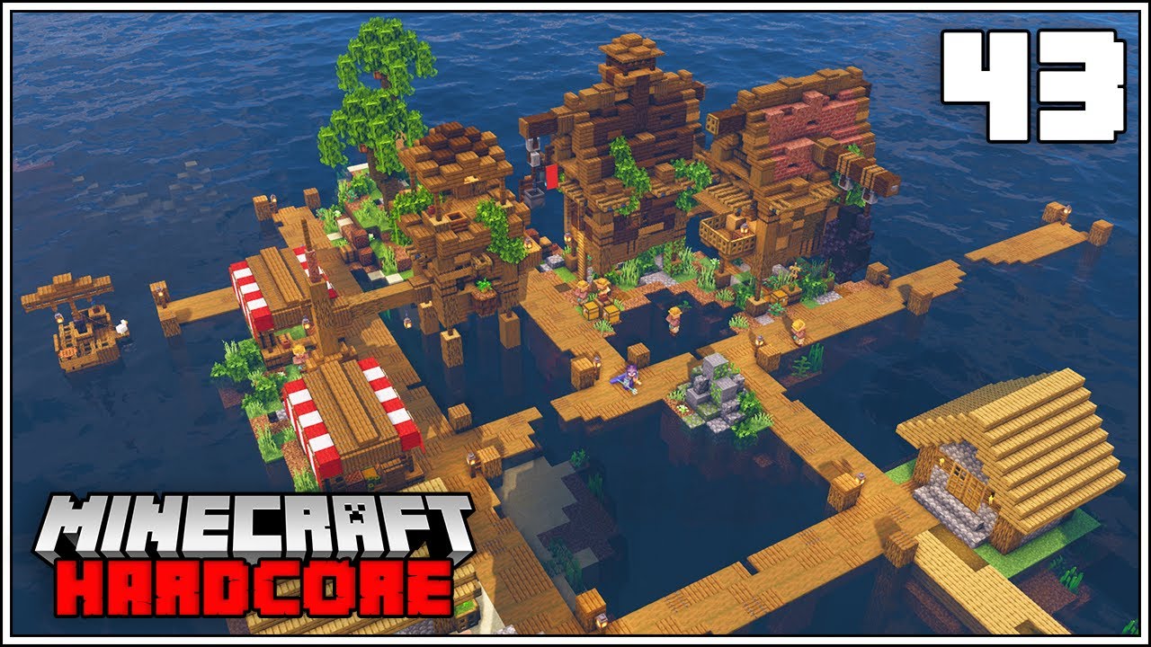 Minecraft Hardcore Let's Play - PIRATE ISLAND VILLAGE TRANSFORMATION ...