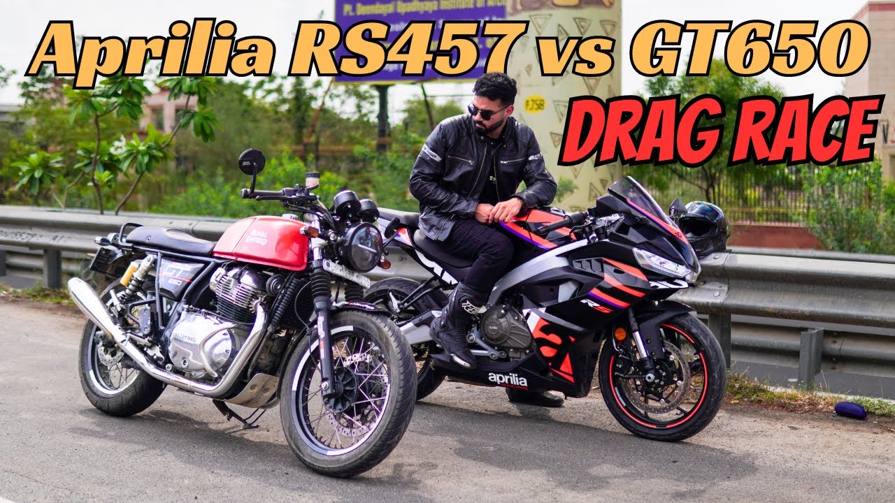 Aprilia RS457 vs Continental Gt650 DRAG RACE | unexpected results 😳 ...