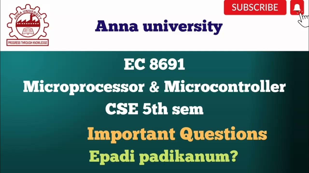 Anna univ|EC 8691 Microprocessor & Microcontroller Important questions 👍 ️| For CSE department ...