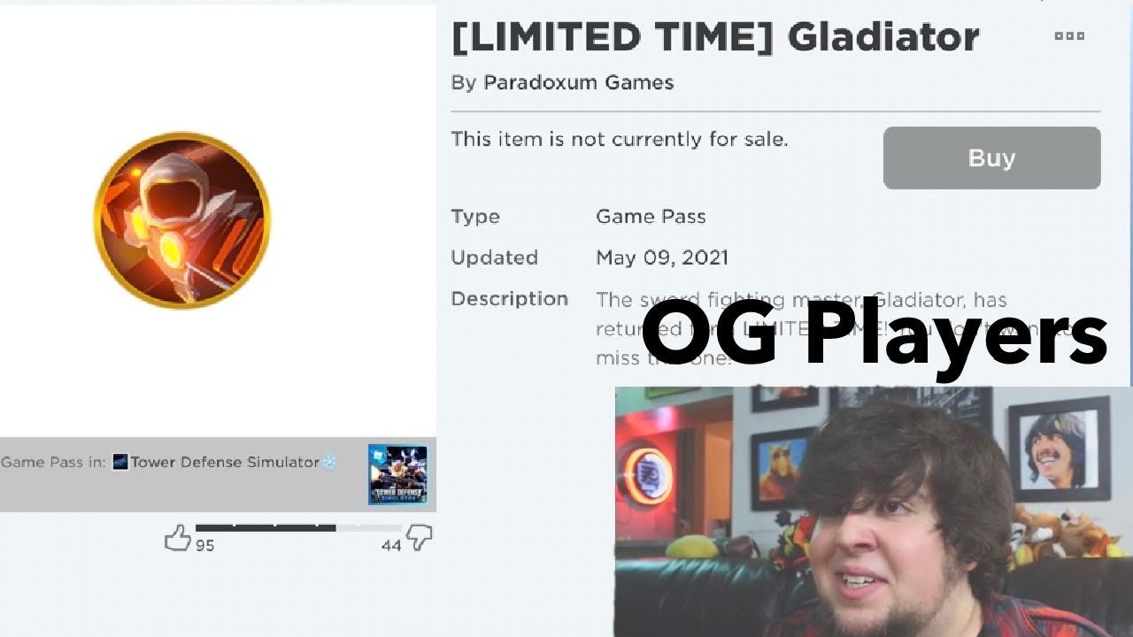 Different Types of TDS Players seeing the Gladiator Gamepass | TDS ...
